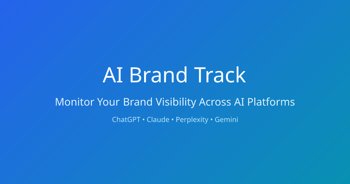 AI Brand Track: Monitor Your Brand Visibility Across ChatGPT, Claude ...